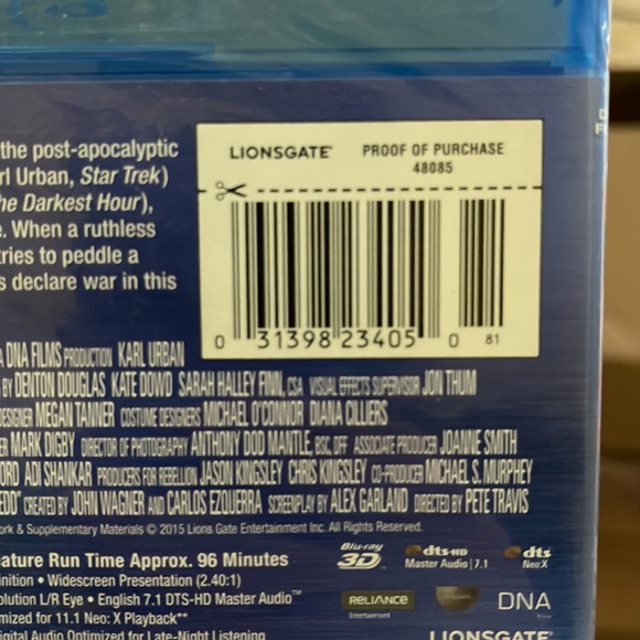 Lionsgate | Media | Double Feature Dredd And Drive Angry Including Digital Downloads New | Poshmark